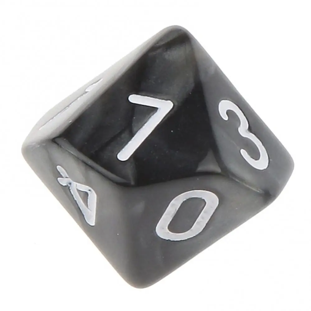 10 шт. многосторонние однотонные игры TRPG D10, многогранные игральные ...