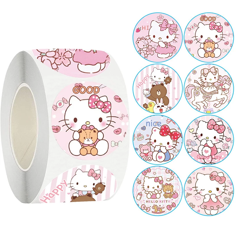 Sanrio Hello Kitty Kuromi Melody Наклейки 500 Шт./компл ...