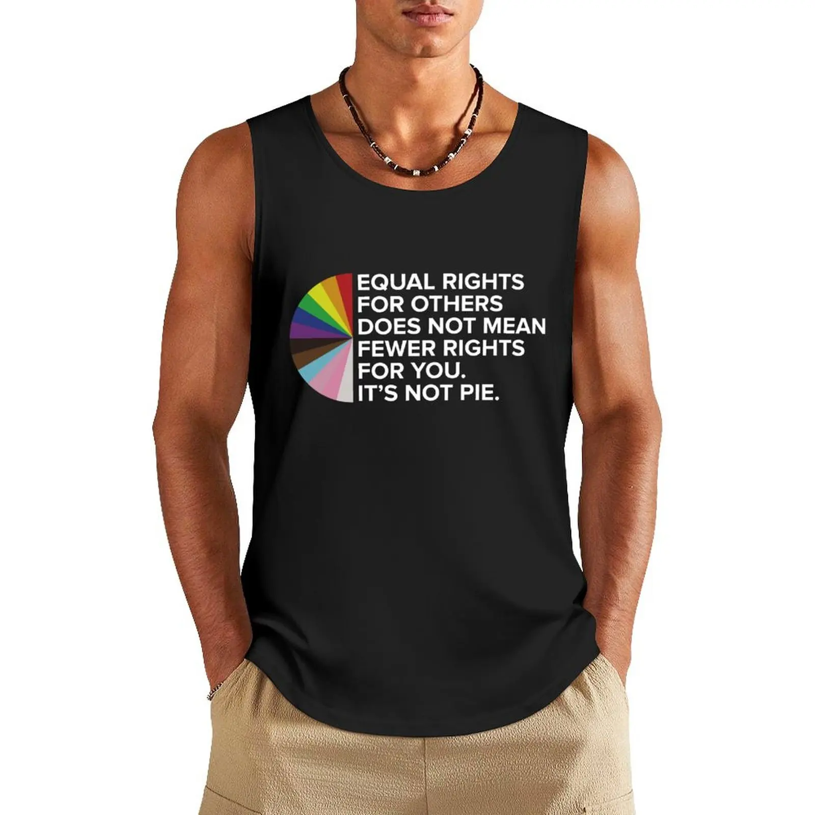 Equal Rights LGBTQIA+ Pride Awareness Inclusivity Ally Tank Top мужская ...