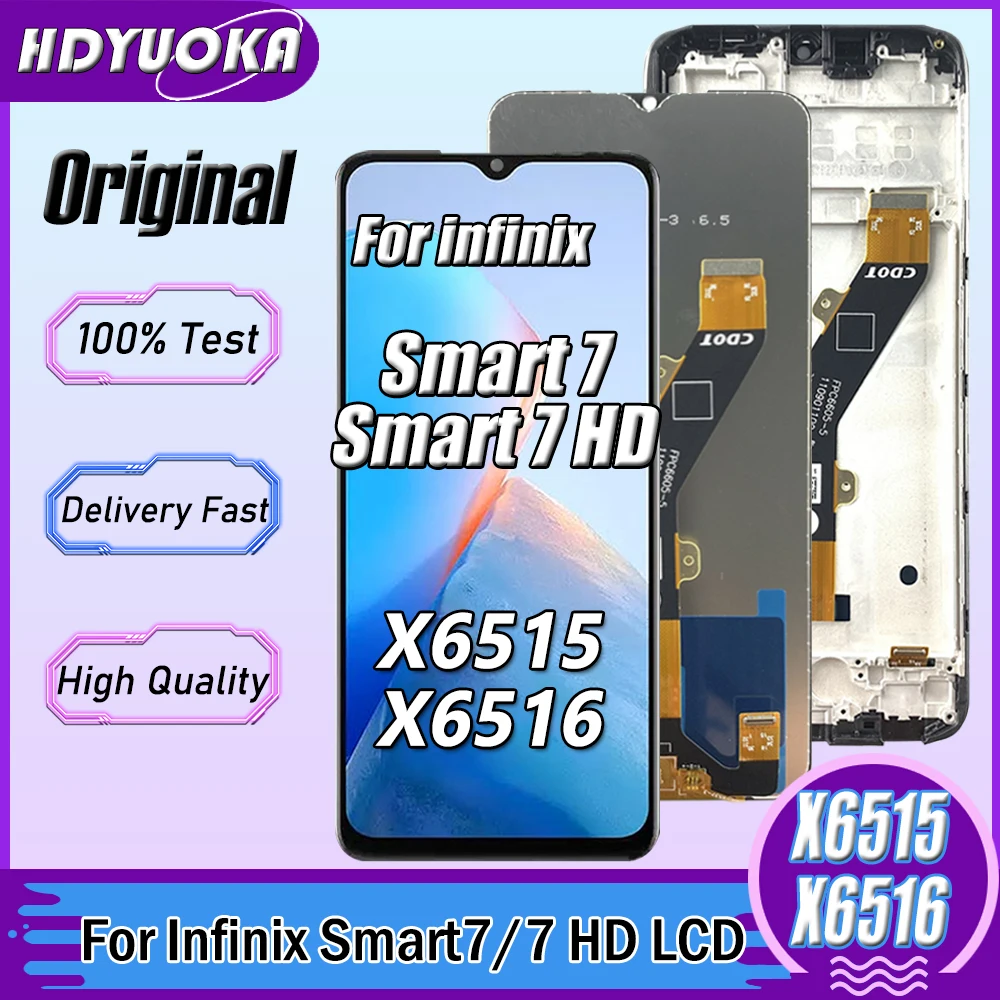 6,6 "оригинальный ЖК-дисплей для Infinix Smart 7 X6515 Smart7 HD X6516 ...