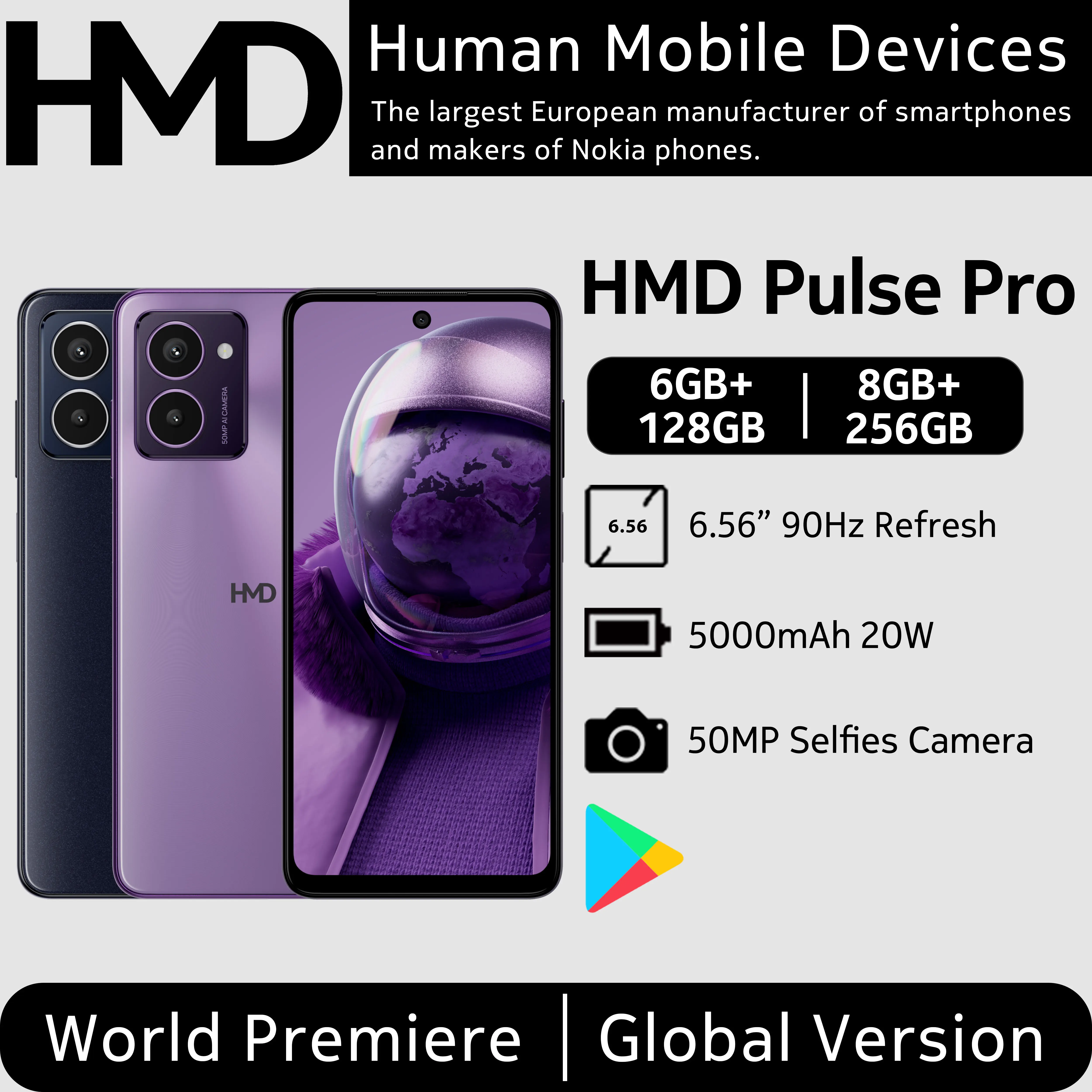 Смартфон HMD Pulse Pro, 6/128ГБ, 8/256ГБ, global | AliExpress
