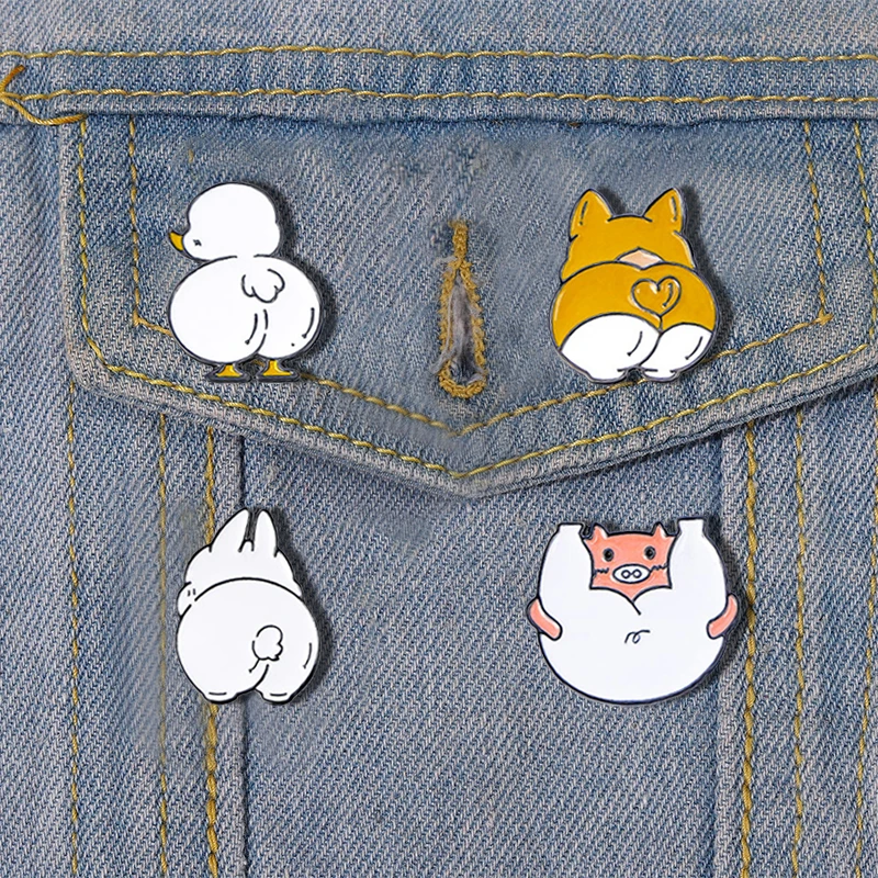 Креативная эмалированная брошь в виде мультяшной любовной корги, брошь ...