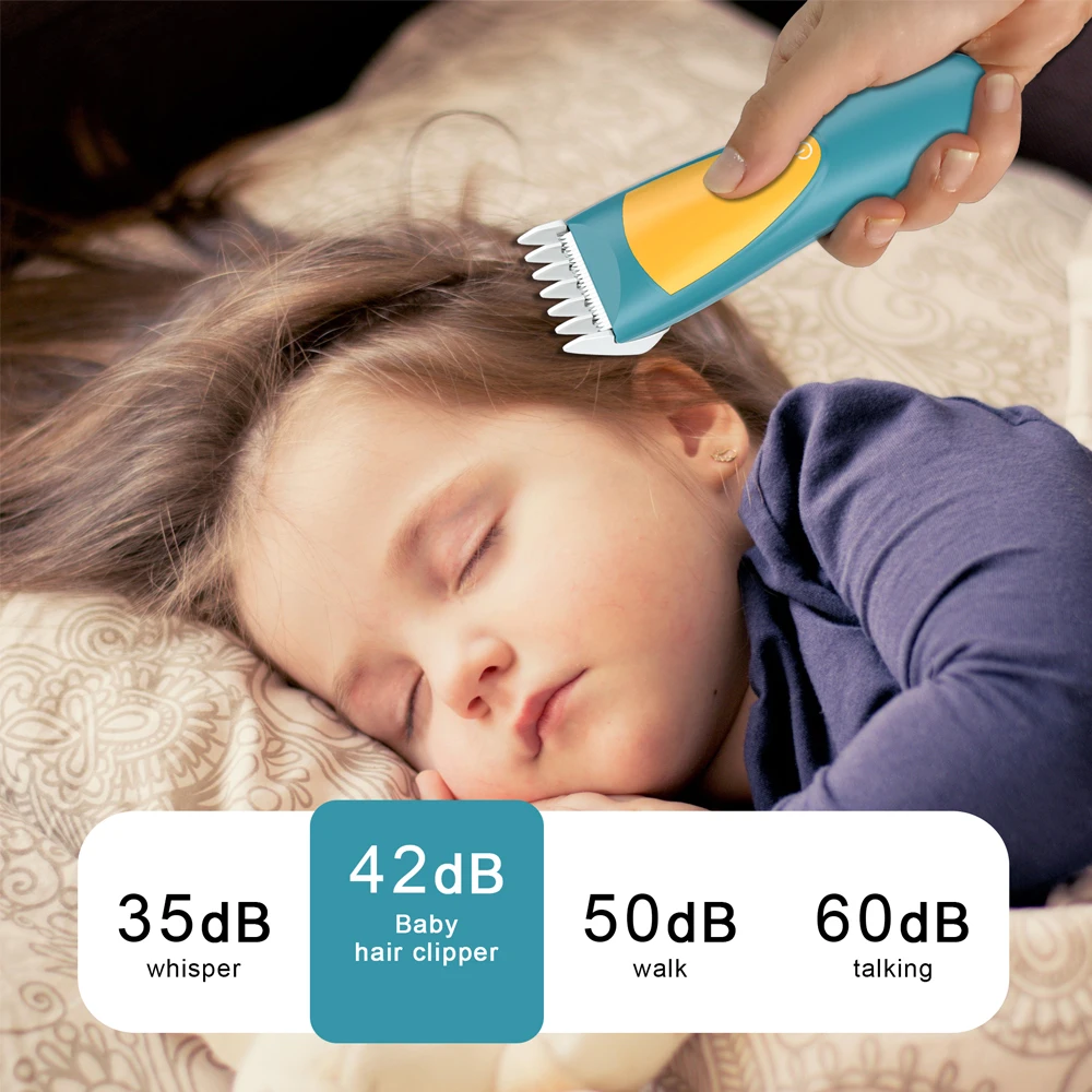 Household Baby Hair Trimmer Eletric Waterproof Protable Low Noise Baby ...