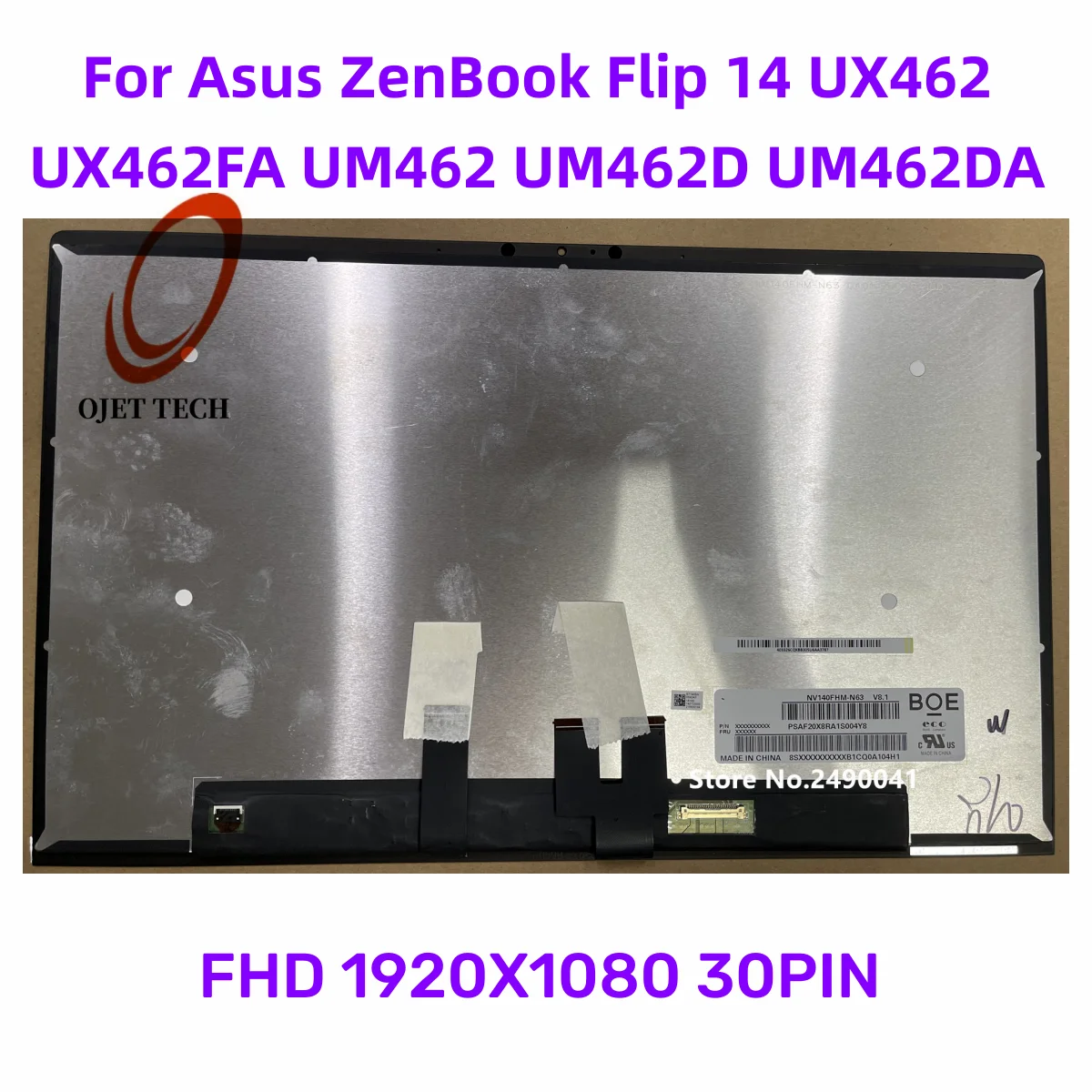 ЖК-экран для ноутбука Asus ZenBook Flip 14 UX462 UX462FA UM462 UM462D ...
