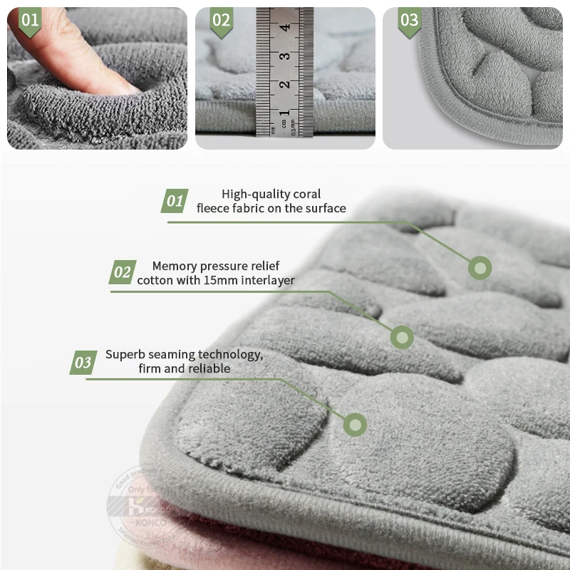 Memory foam bathroom rug store