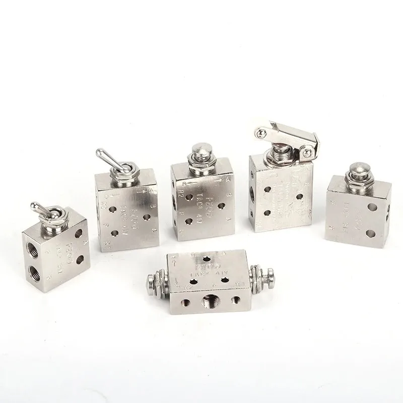 Air Pneumatic Mechanical Valve Toggle Button Switch TAC2-41V 31V 41P ...