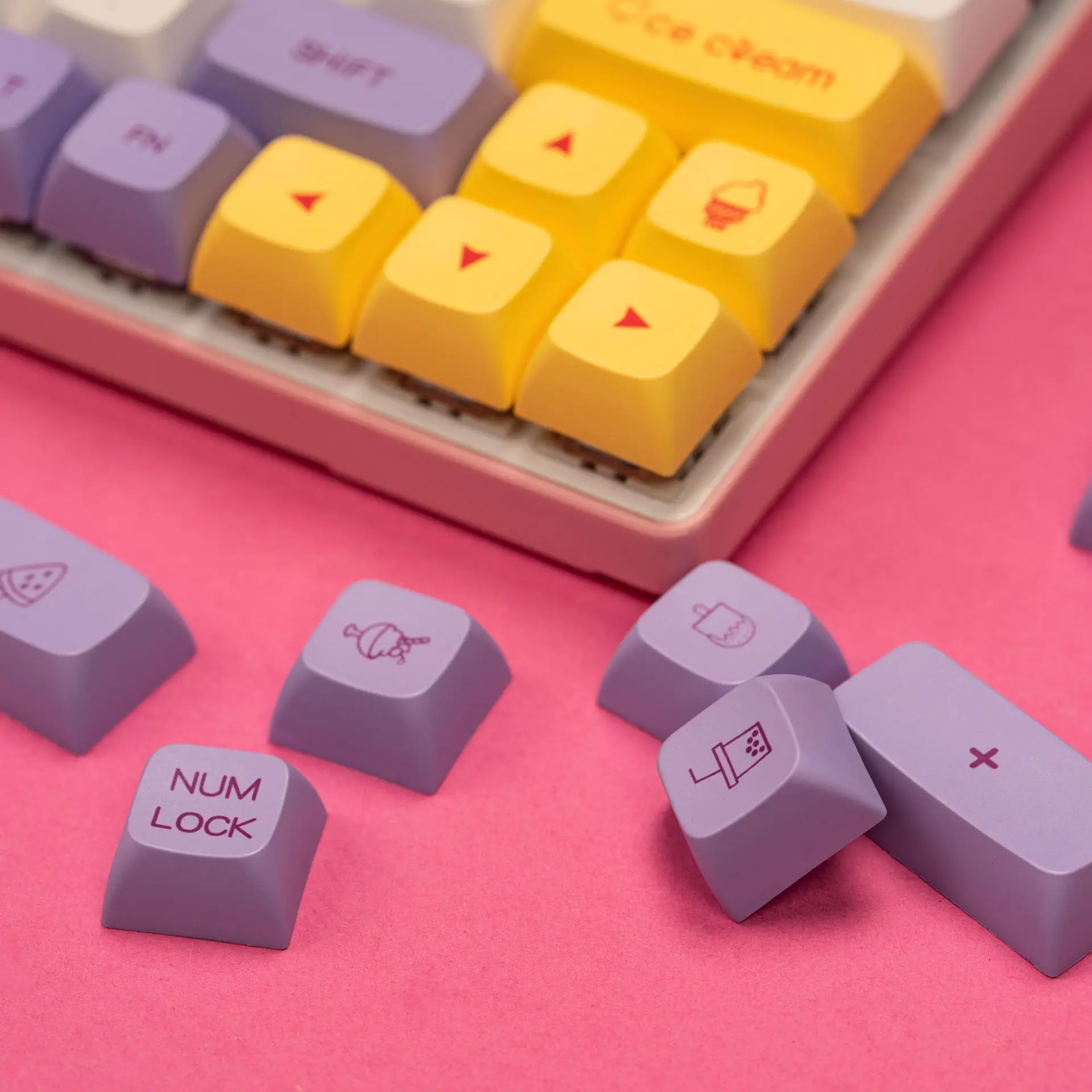 135 Keys Keycaps PBT DYE-Sublimation ice cream KeyCap For Mechanical ...