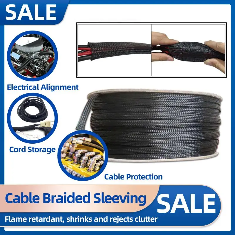 Огнестойкая нейлоновая оплетка для кабеля, диаметр 4-10 мм, длина 5 м ...