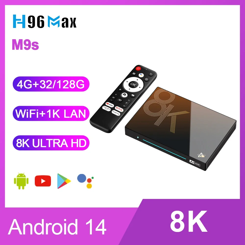 H96 MAX M9S Android 14.0 ТВ-приставка | AliExpress
