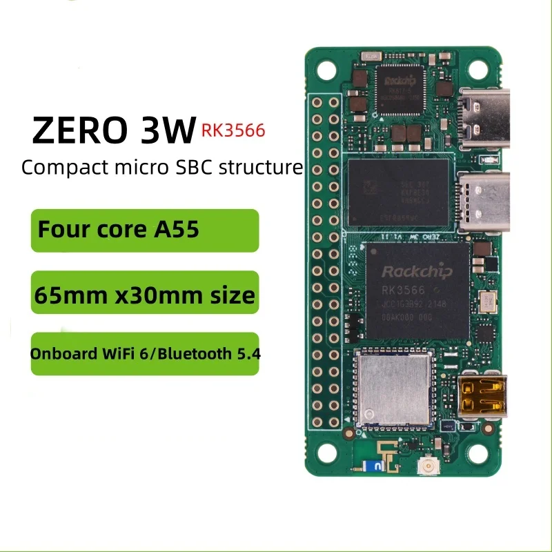 Плата разработки Radxa ZERO 3W RK3566 четырехъядерный процессор ...