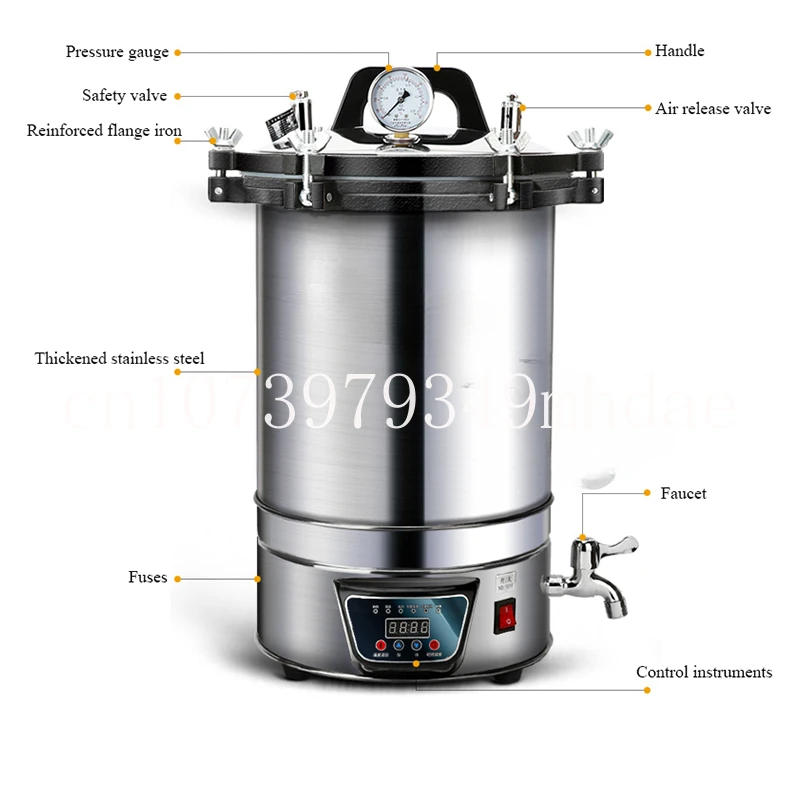 Stainless Steel Automatic Steam Sterilizer Autoclave Pot Laboratory ...