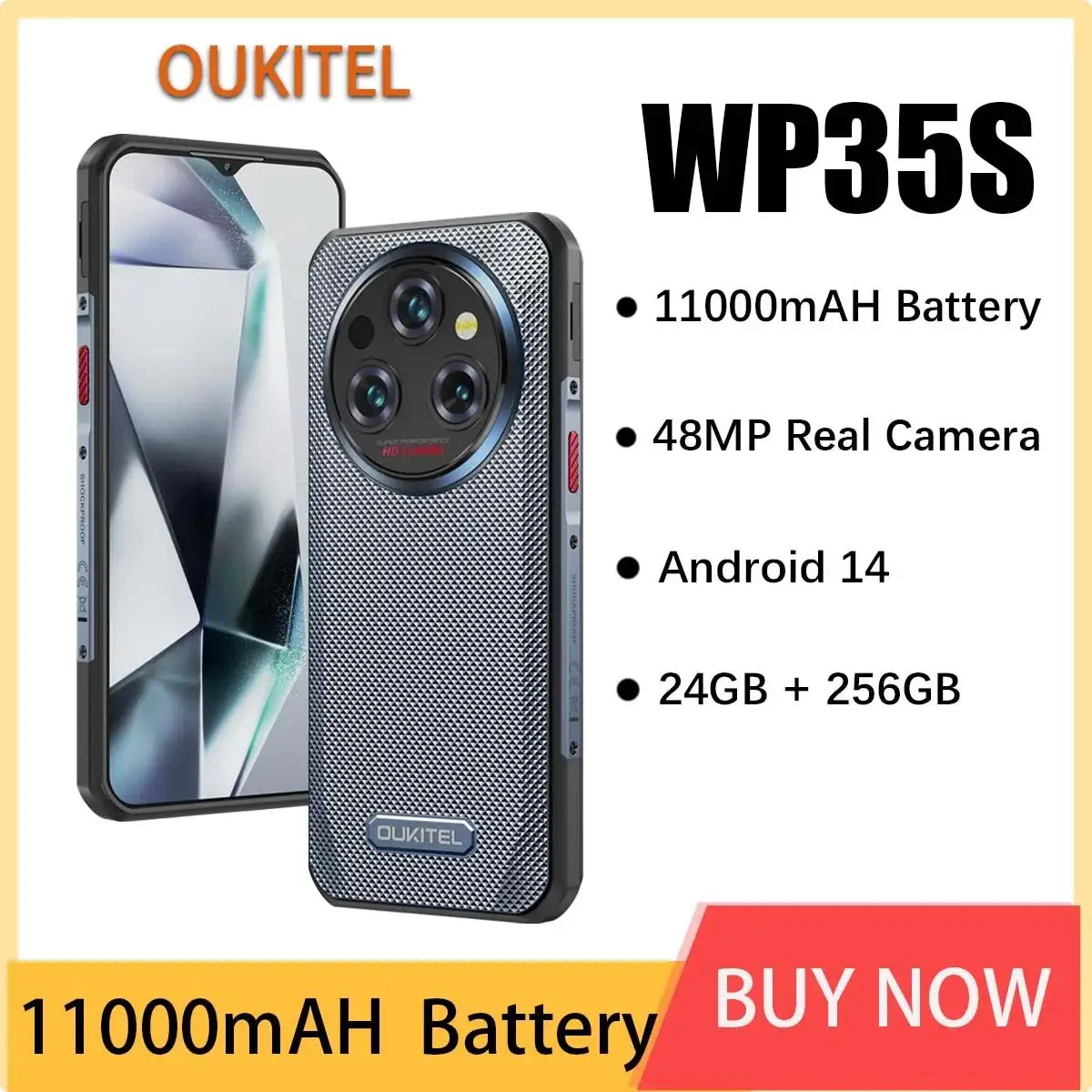 Смартфон Oukitel WP35, 24/256ГБ, global | AliExpress