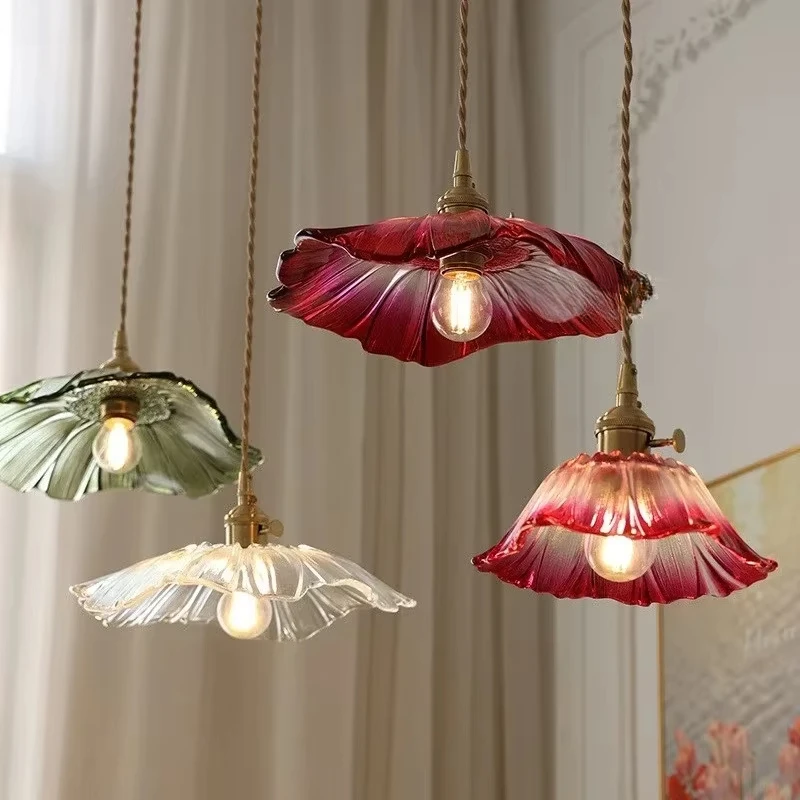 IWHD скандинавские винтажные медные стеклянные светодиодные подвесные ...