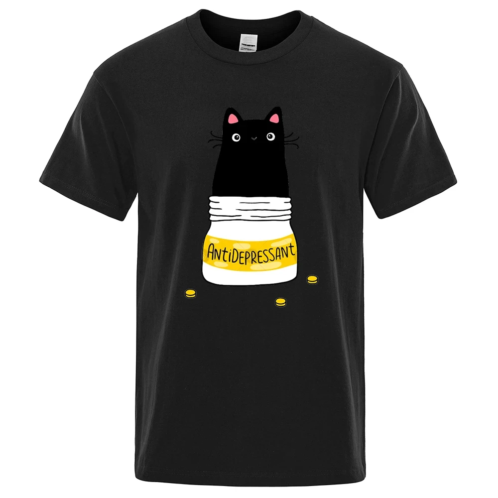 Футболка мужская хлопковая оверсайз, с антидепрессантом, 80526 | AliExpress