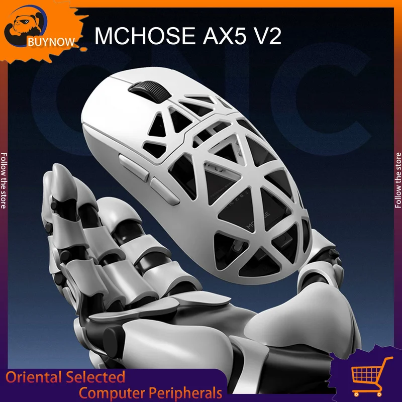 Беспроводная игровая мышь MCHOSE AX5 V2, 26000 точек на дюйм, 2,4 г, Paw3950 | AliExpress