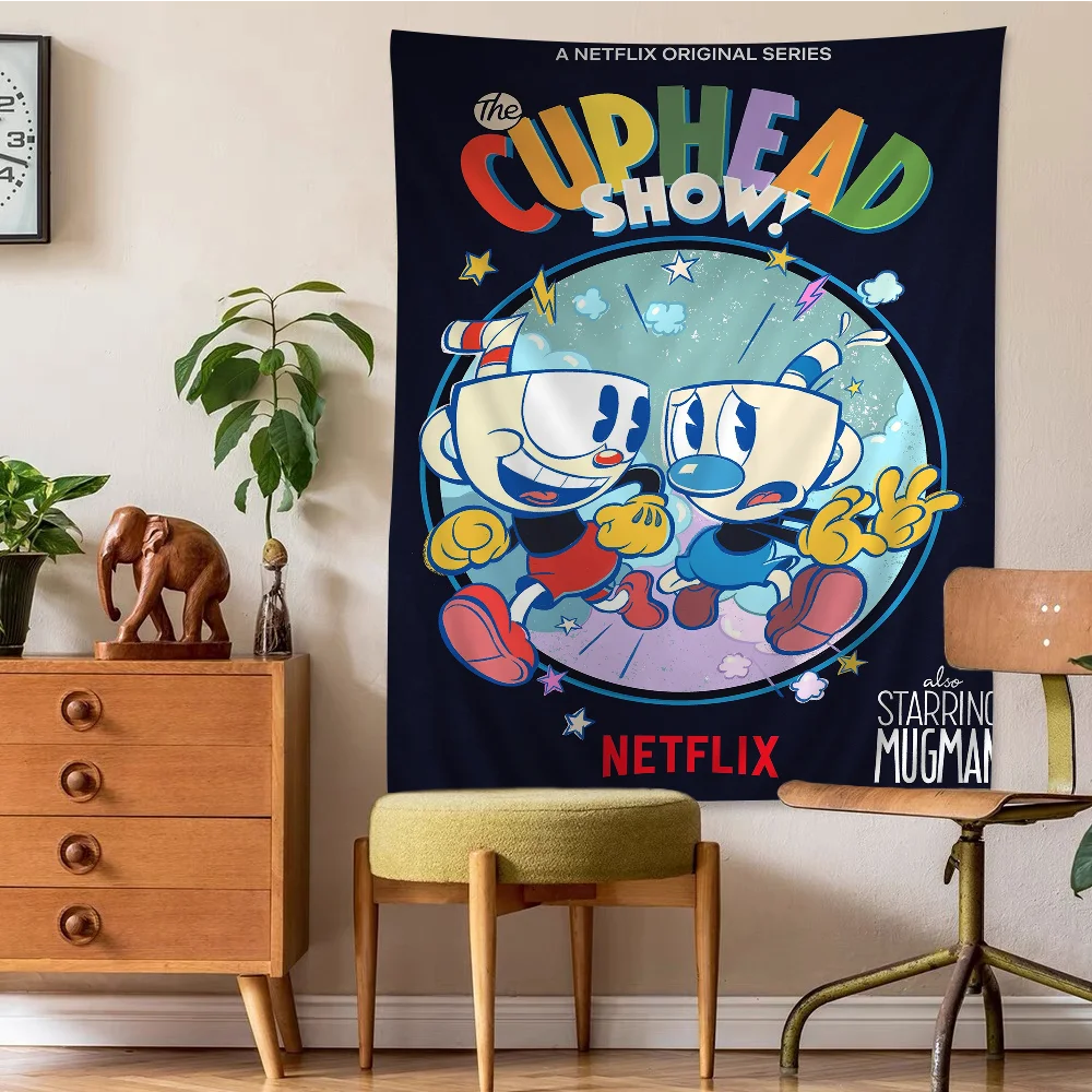 Game Cuphead Cartoon Movie Sticky Posters Retro Kraft Paper Sticker DIY ...