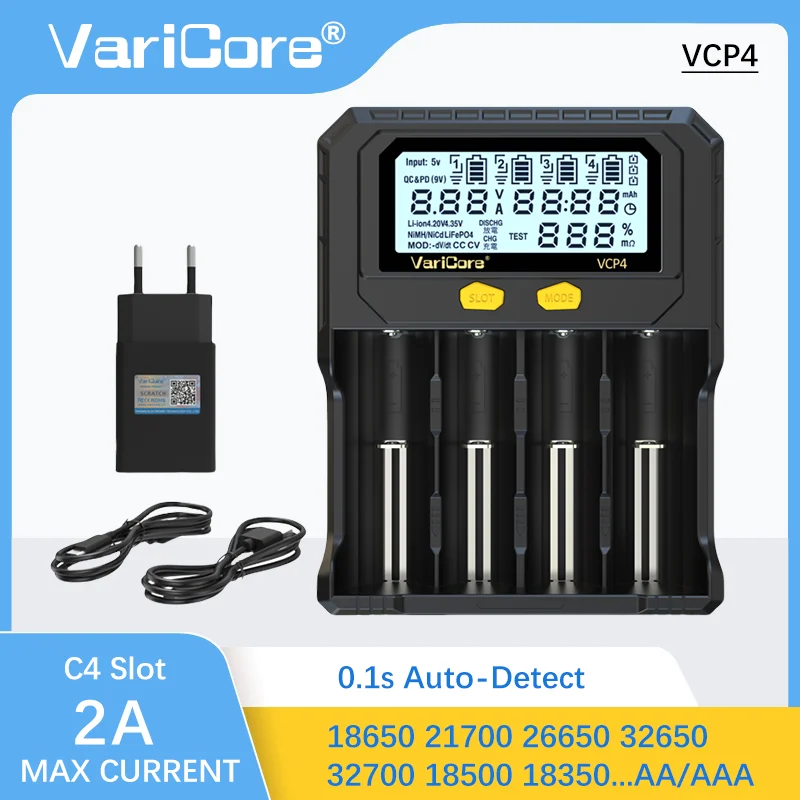 VariCore VCP4 LCD Зарядное устройство для аккумуляторов | AliExpress