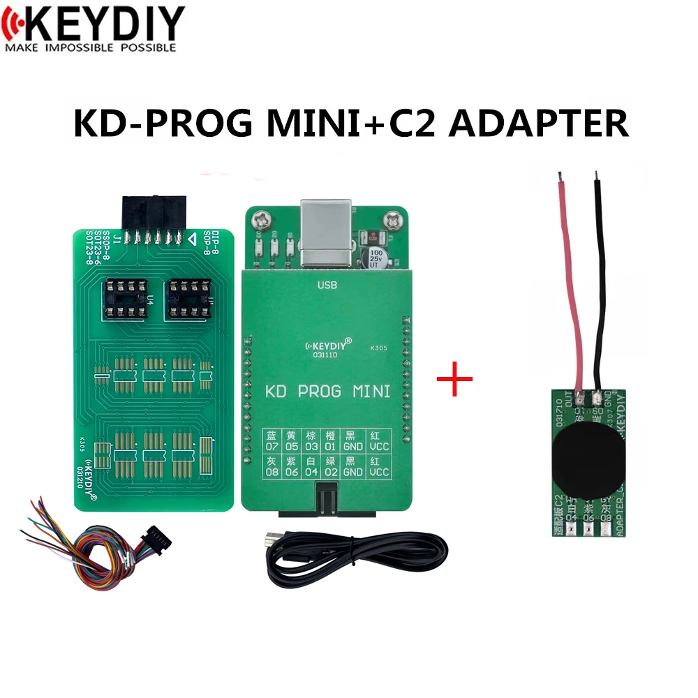 KEYDIY KD PROG MINI с адаптером C2, чтение данных приборной панели, поддержка Фольксваген MQB ...