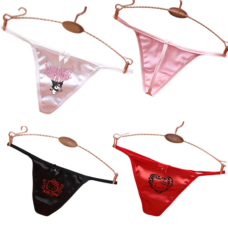 Стринги Hello Kitty женские, модные пикантные бесшовные трусики-Тонг с ...