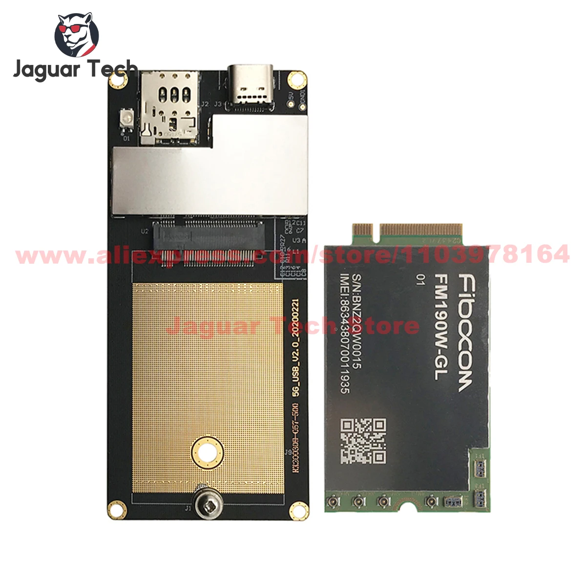 Fibocom FM190W-GL FM190-GL M.2 NR mmW IoT Global 5G Sub-6 ГГц Модуль ...
