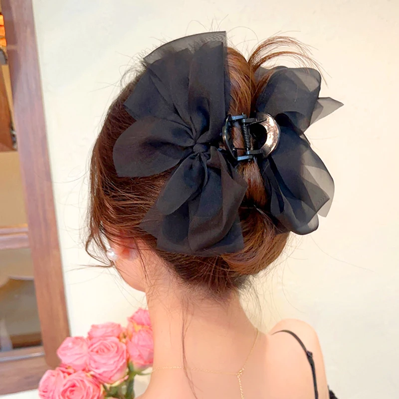 Милые сетчатые заколки для волос с бантом в Корейском стиле, летние ...