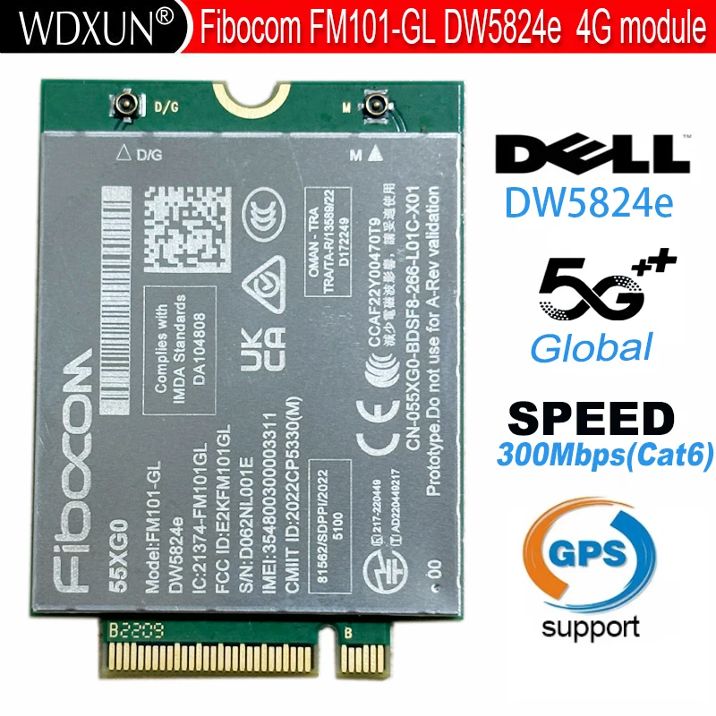 Intel XMM 7360 Global LTE-Advanced Fibocom FM101-GL DW5824e Откройте ...