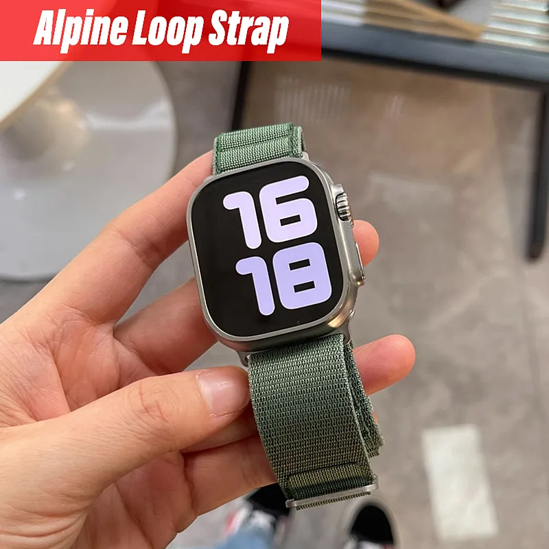 Ремешок Alpine Loop для Apple Watch из нейлона | AliExpress