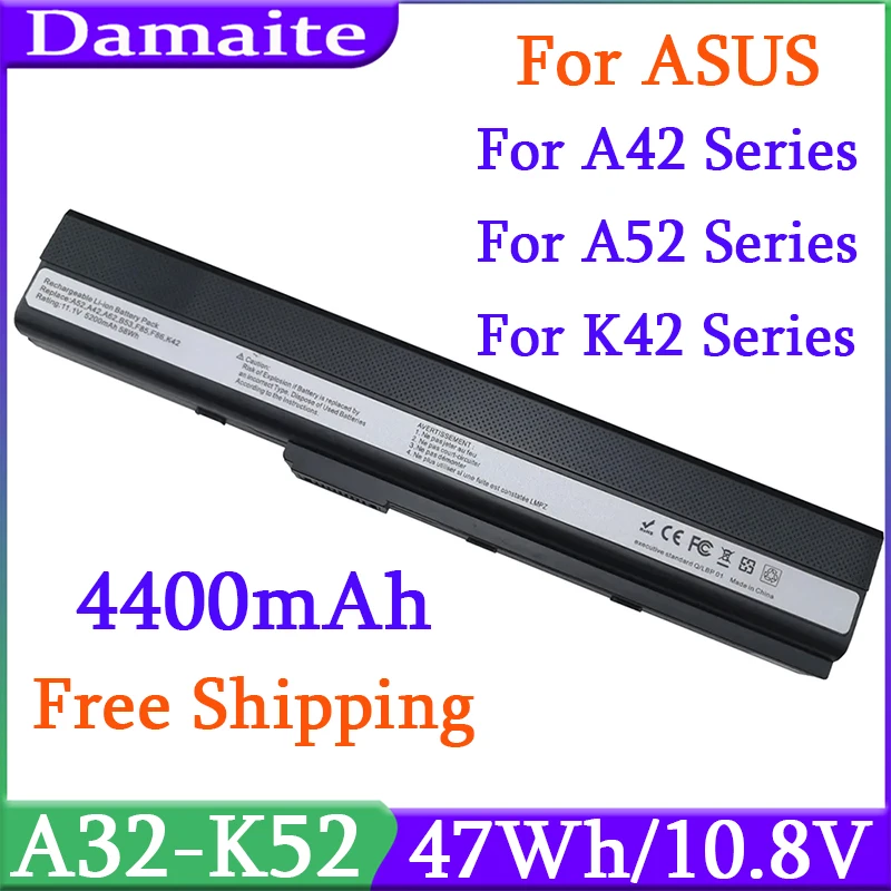 Аккумулятор для ноутбука ASUS A32-K52 Damaite | AliExpress