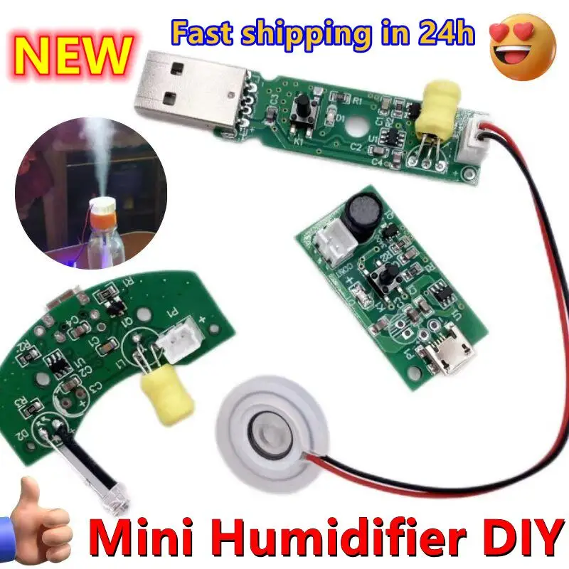 2022 NEW USB Mini Humidifier DIY Kits Mist Maker Driver Circuit Board ...