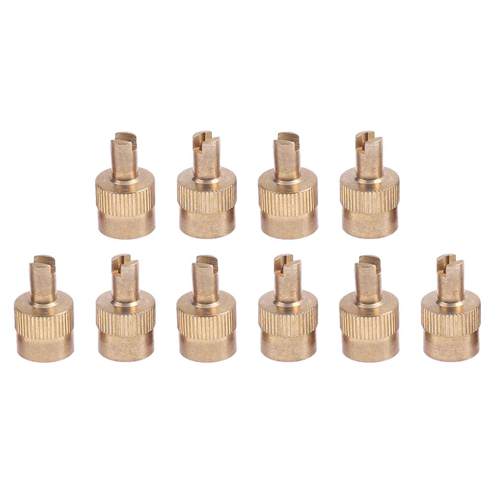 10pcs Practical Copper Slotted Head Portable Metal Valve Stem Caps for ...