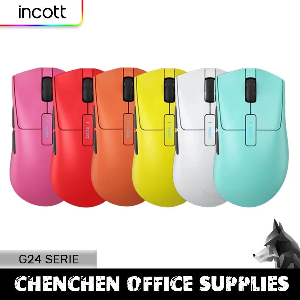 Беспроводная игровая мышь Incott G24 Pro, 2 режима, 2,4 ГГц, Paw3950 ...