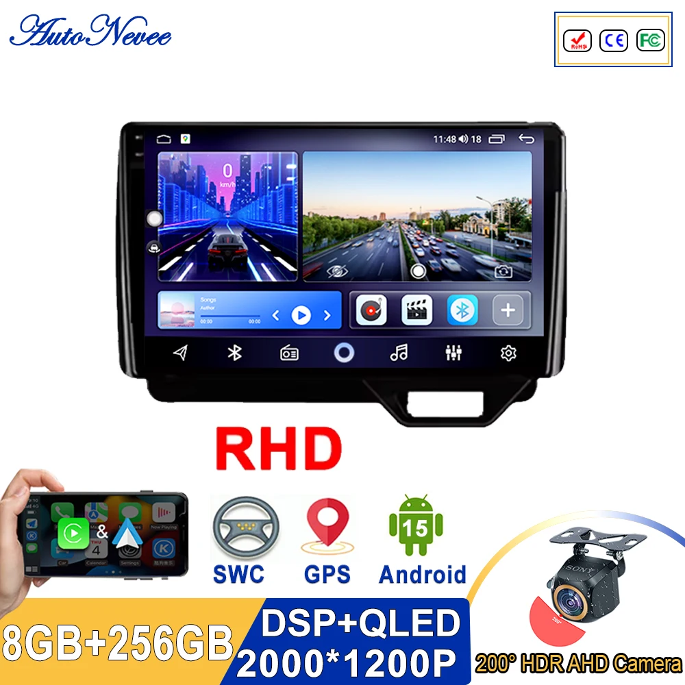 Автомобильный радиоприемник с экраном 2K Incell, Android 15, для Honda N BOX II 2 JF3 4 2017 ...