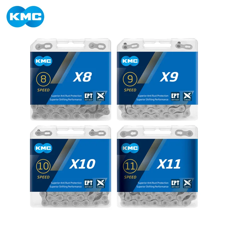 Велосипедная цепь KMC X8 X9 X10 X11 X12 MTB Велосипедные цепи 8 9 10 11 ...