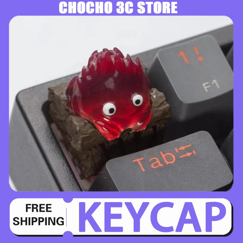 Механическая клавиатура Calcifer Keycap с героями мультфильмов | AliExpress