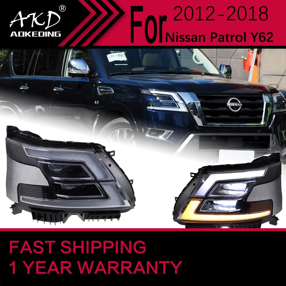 Автомобильные фары для Nissan патруль y62, фонари головного света 2012 ...