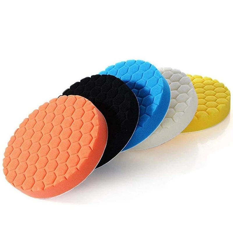 5Pcs 6" 7" 150/180mm Buffing Polishing Sponge Pads Kit Car Polisher Soft