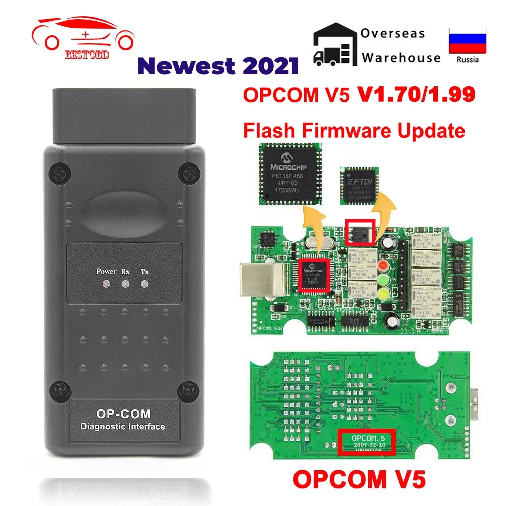 2021 OPCOM V5 Для Opel OP COM 1,70 Flash прошивка обновленный ...