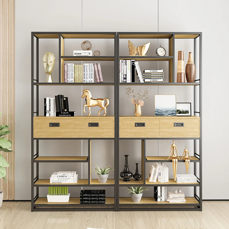 Modern office partition cabinet porch screen bookshelf floor Bogu shelf ...
