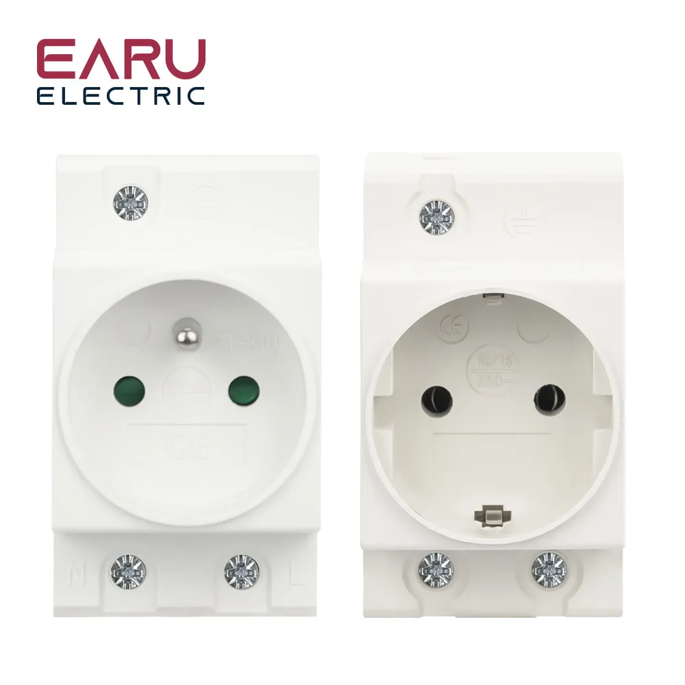 Стандарт ЕС FR, 35 мм, модульная розетка переменного тока для крепления ...