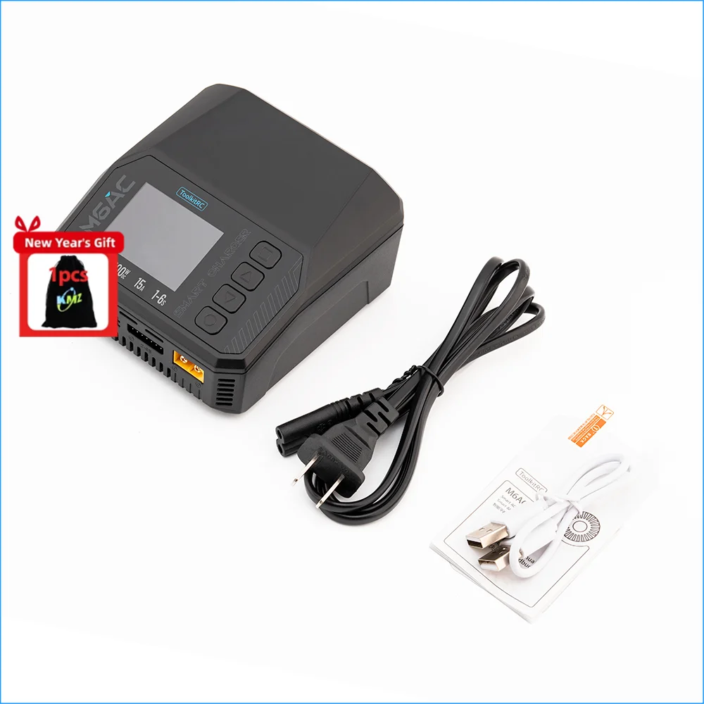 ToolkitRC M6AC AC 100W DC 300W MAX Смарт-зарядное устройство с двойным входом Баланс батареи 15A ...