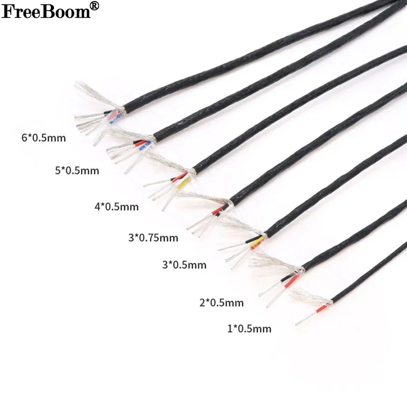 1/2/5/10 м PTFE экранированный провод 1 2 3 4 5 6-жильный высокочистый OFC медный Луженый FEP ...