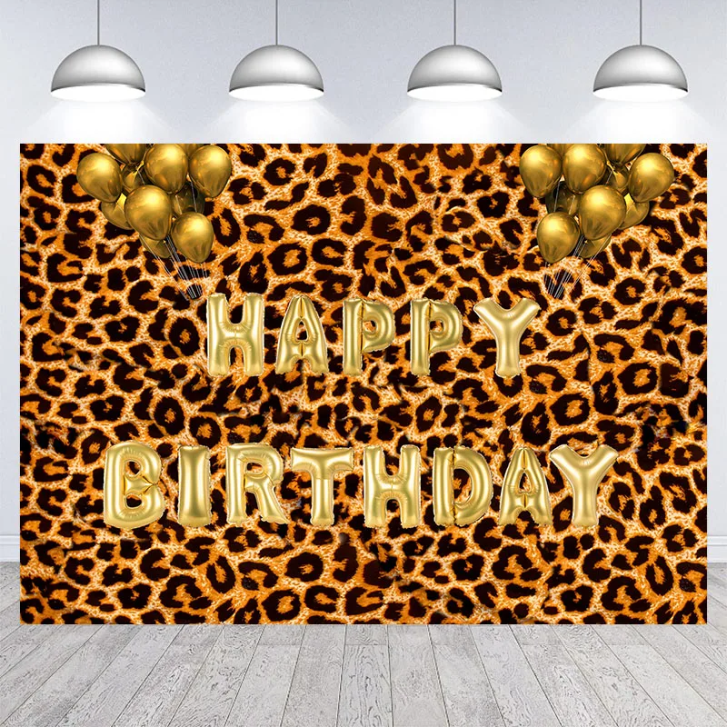 Africa Backdrop Leopard print Women Theme Party Background Customize ...