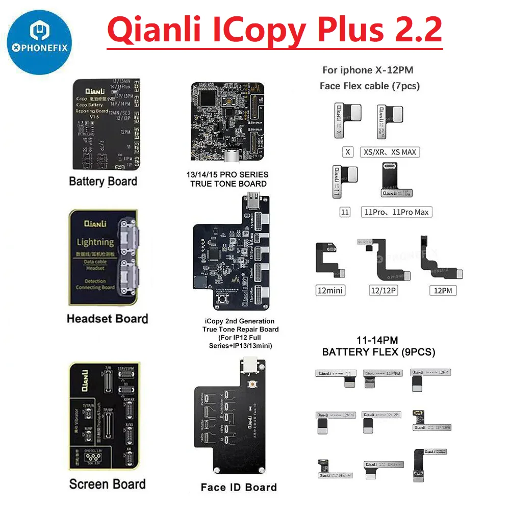PHONEFIX Qianli iCopy Plus 2.2 программатор для iPhone 11-14 Pro Max ...
