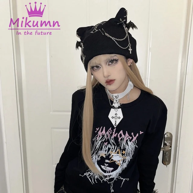 Gothic Cat Ear & Bat Wing Beanie - Kuru Store