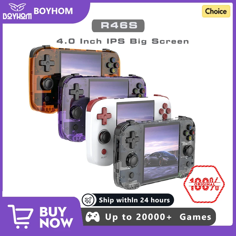 BOYHOM R46S фиолетовая портативная игровая консоль | AliExpress