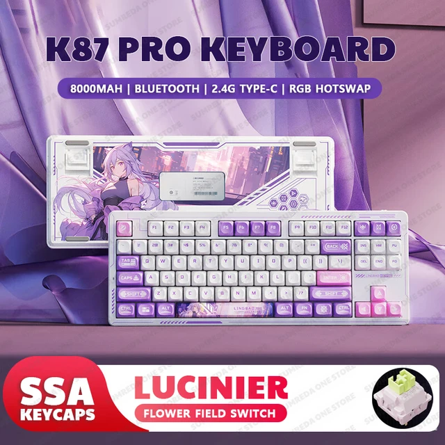 Беспроводная механическая клавиатура K87 PRO с поддержкой Bluetooth, 2 ...