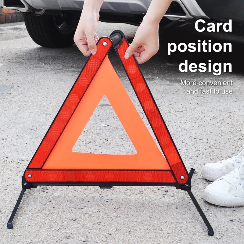 Car Tripod Reflective Strips Triangle Signs Foldable Emergency ...