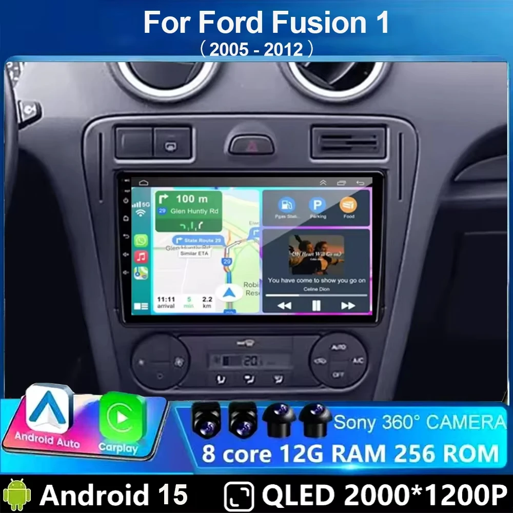 Android 15 Carplay Auto для Ford Fusion 1 2005-2012 Автомобильный ...