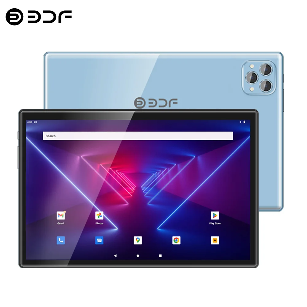 Планшет BDF Google Pad на Android 12, 8 ядер, экран 10,1 дюйма, 8 ГБ ...
