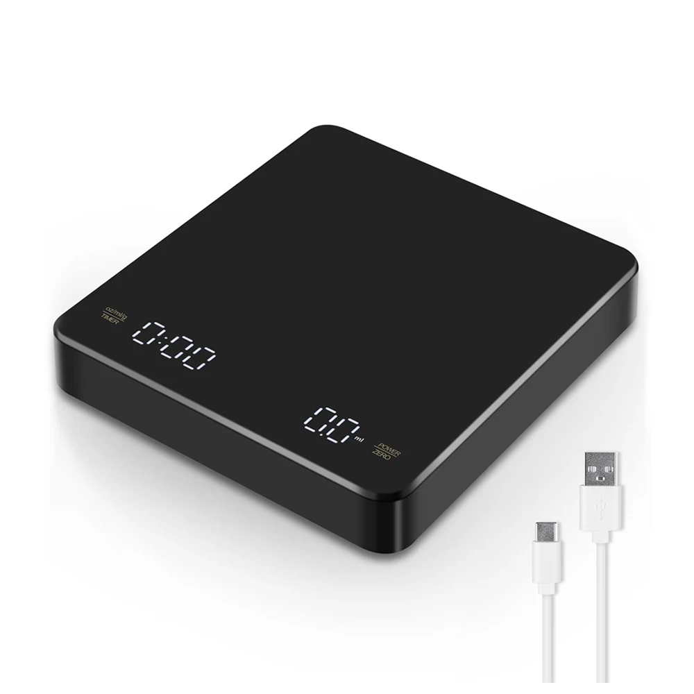 Цифровые кофейные весы с таймером светодиодный экраном Espresso USB 3 ...